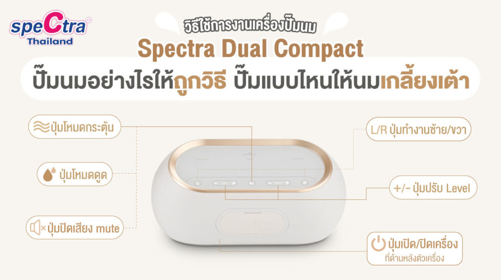 วิธีการใช้งานเครื่องปั๊มนม Spectra Dual Compact - Spectra Thailand